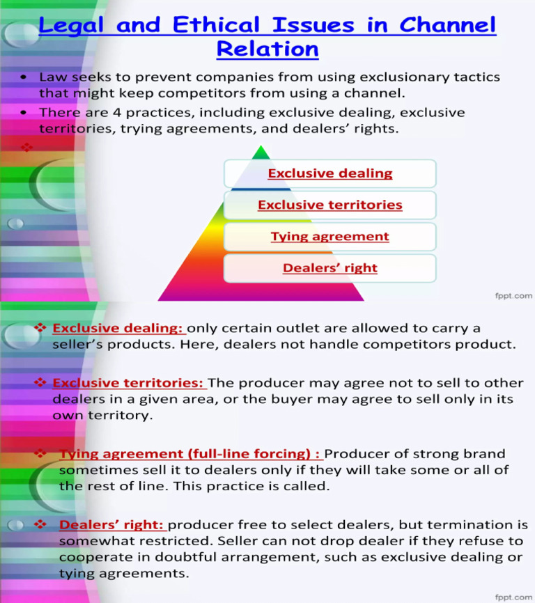 Legal & Ethical Issues in Channel Relations | PDF