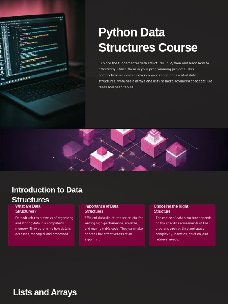 Python Data Structures Course | PDF | Computer Data | Computing Python Data Structures Course | PDF | Computer Data | Computing