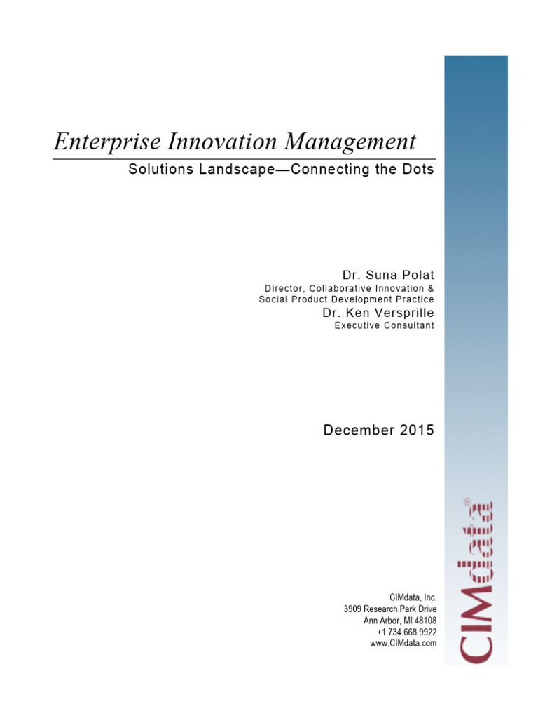 Enterprise Innovation Management Solutions White Paper Ezassi Cimdata | PDF | Innovation ...