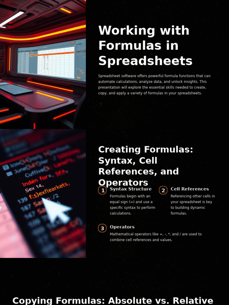 Working With Formulas in Spreadsheets | PDF