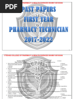 ALL PAST PAPERS Pharmacy Technician Final | PDF