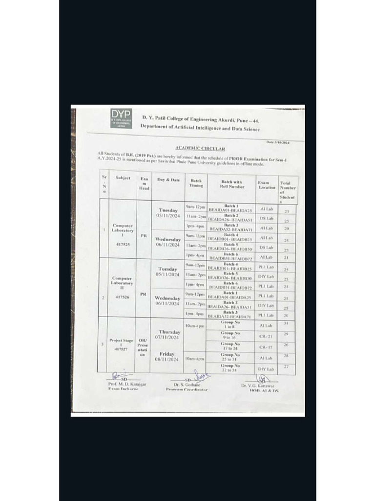 External PR OR Timetable | PDF