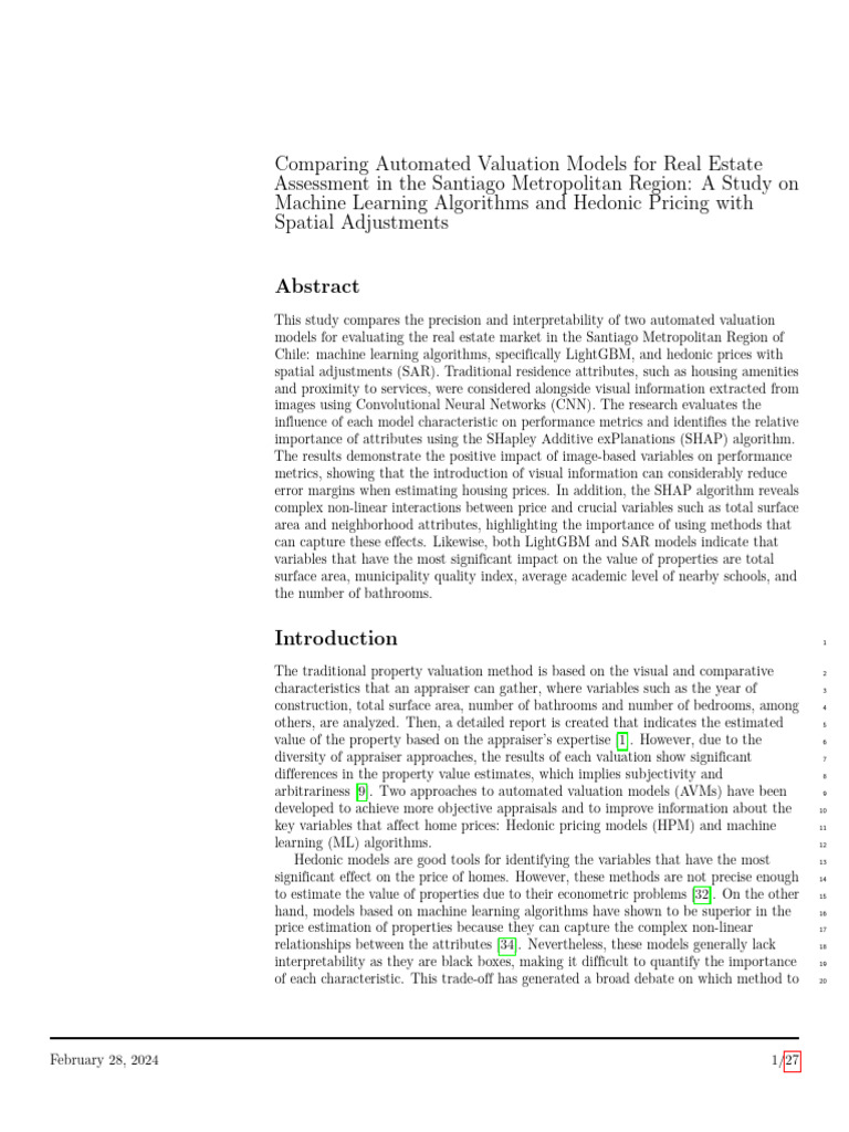 Comparing Automated Valuation Models For Real Estate | PDF | Machine ...