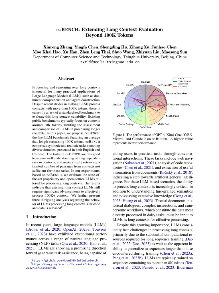 ∞BENCH- Extending Long Context Evaluation | PDF | Computing ∞BENCH- Extending Long Context Evaluation | PDF | Computing