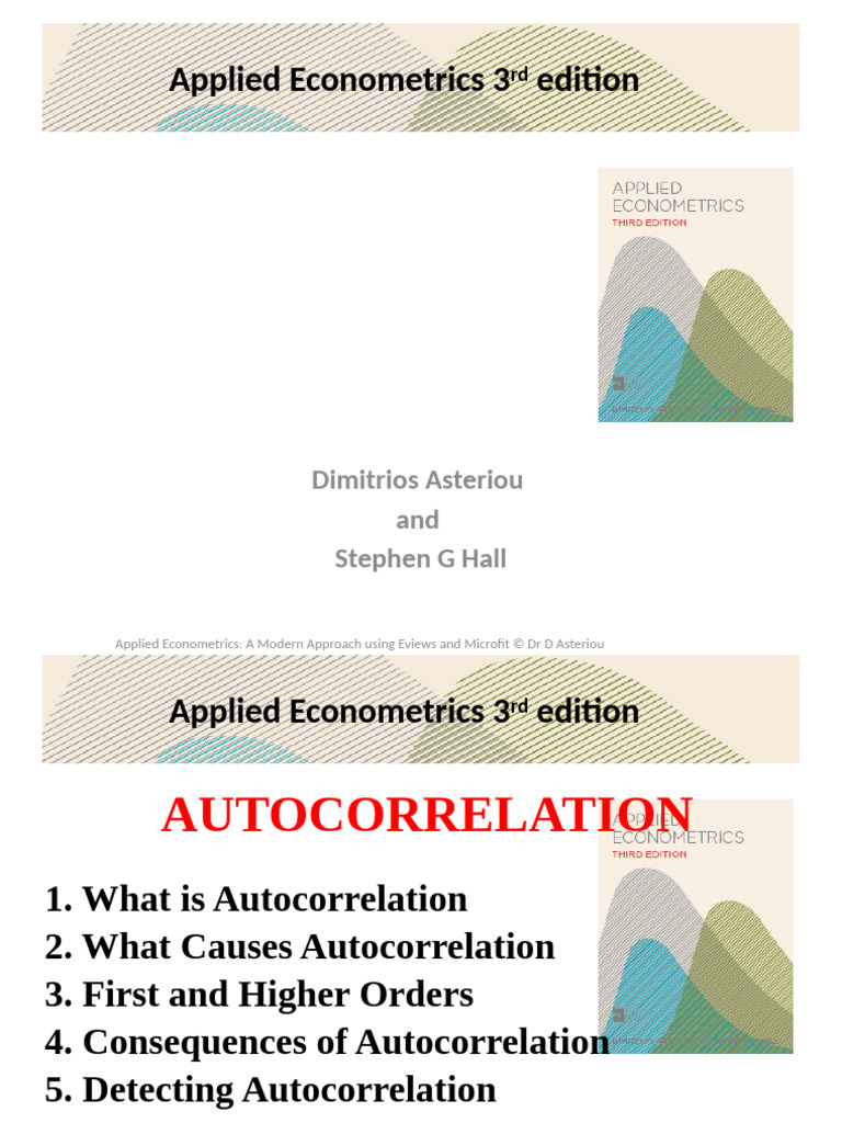 Chapter 7 - Autocorelation | PDF | Autocorrelation | Econometrics