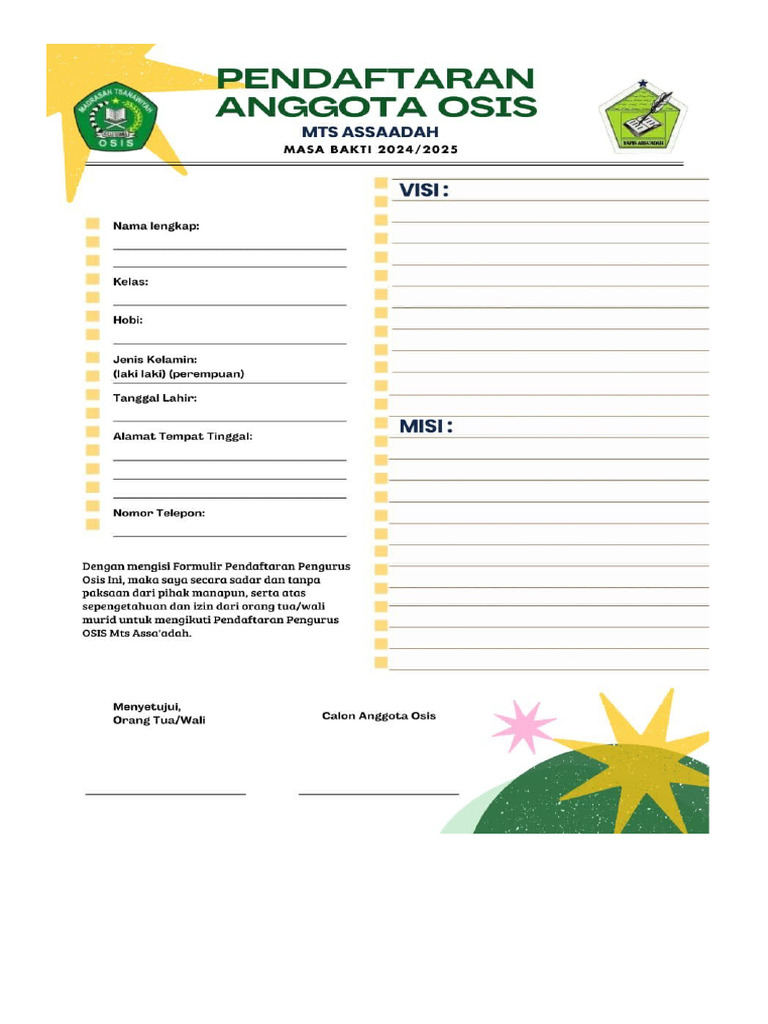 Formulir Osis | PDF