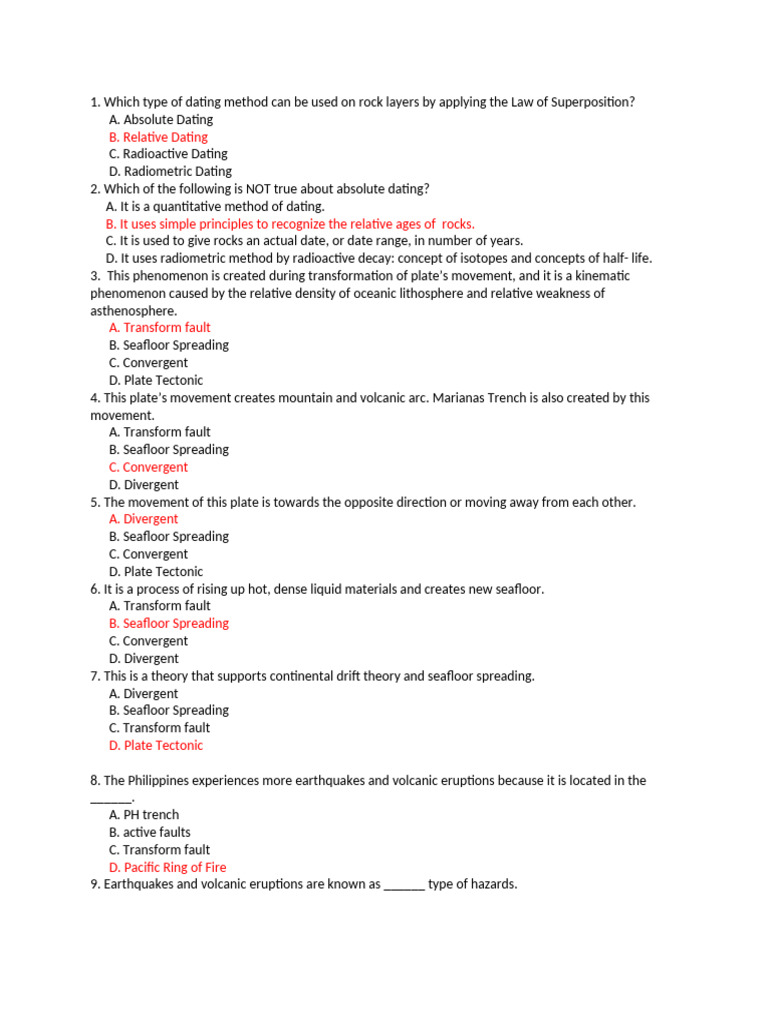 summative test week 5-8 | PDF | Plate Tectonics | Earth Sciences