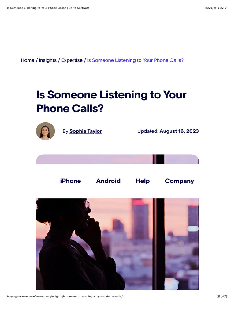 Is Someone Listening To Your Phone Calls? - Certo Software | PDF ...
