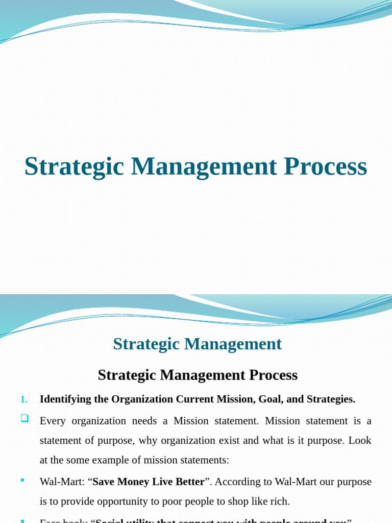 Strategic Management Process | PDF | Strategic Management | Swot Analysis