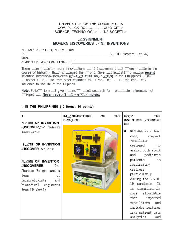 Assignment Modern Discoveries and Inventions Panilas Nathaniel-4 | PDF ...