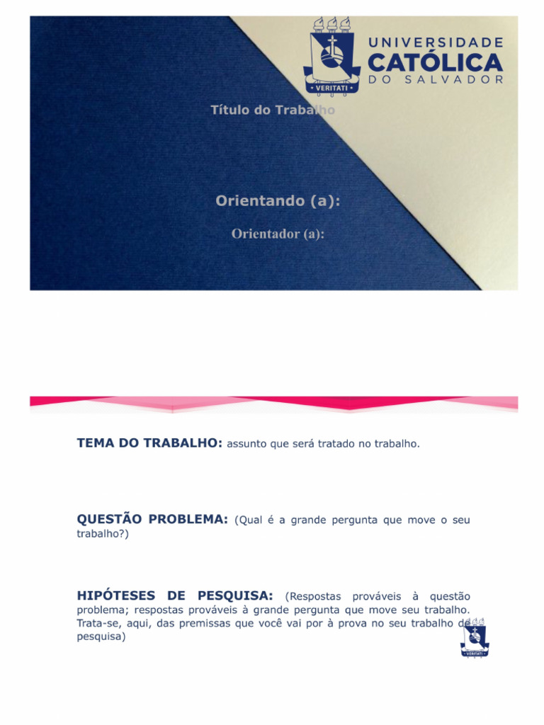 Modelo Slide TCC - Ucsal @ | PDF