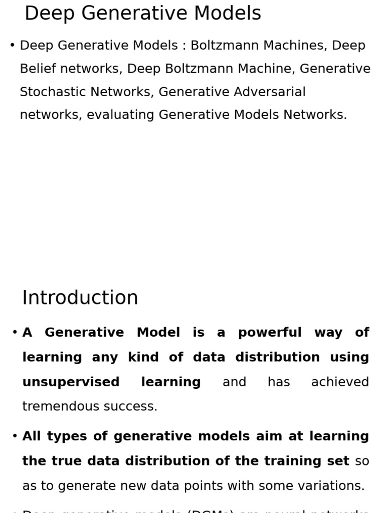 Unit V Deep Generative Models Part 01 Pdf Artificial Neural Network Computational Neuroscience