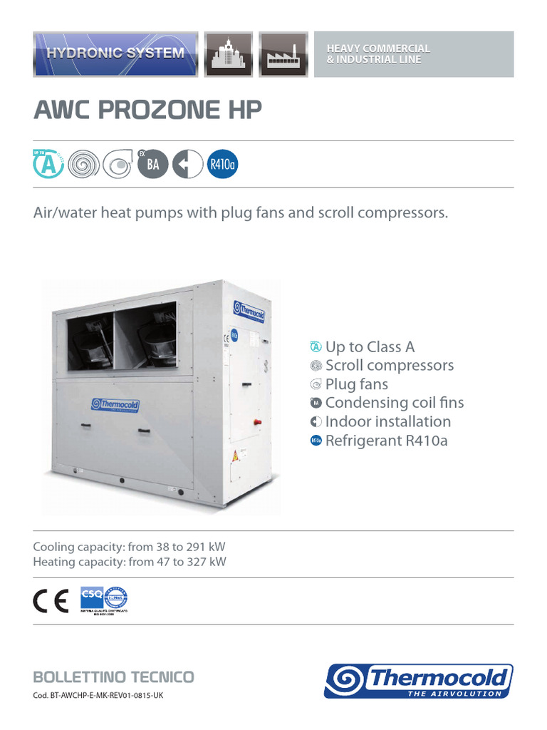 EN-J03.300.11b-AWC-PROZONE-HP-Technical-data | PDF | Heat Exchanger ...