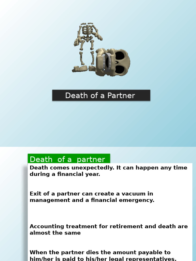 Accounting for Partner's Death | PDF | Interest | Goodwill (Accounting)