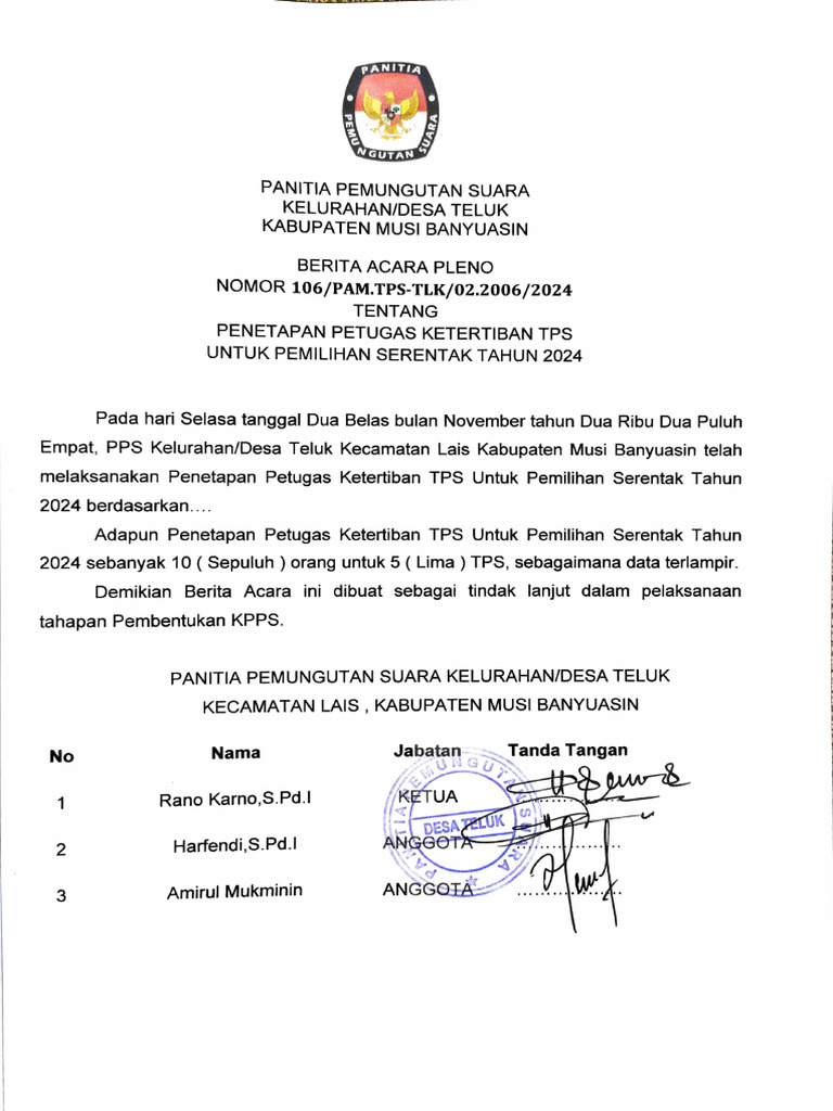 Ba Pam TPS Teluk | PDF