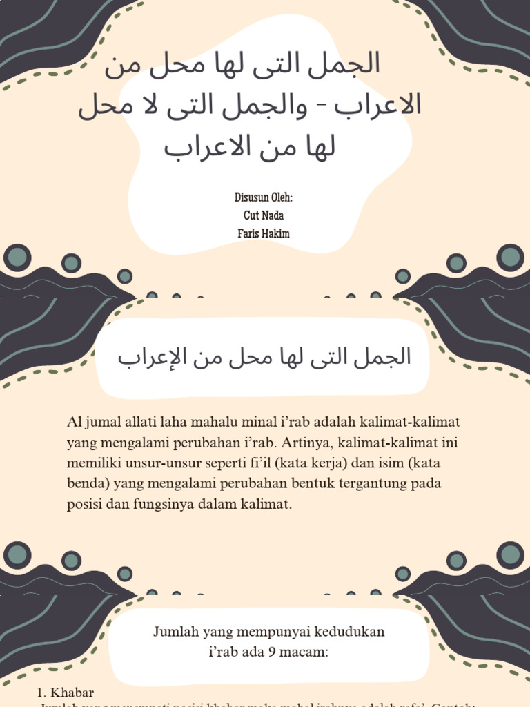 11 - Al-Jumal Allati Laha Mahal Minam I'rab Dan Al-Jumal Allati La Laha Mahal Minam I'rab | PDF