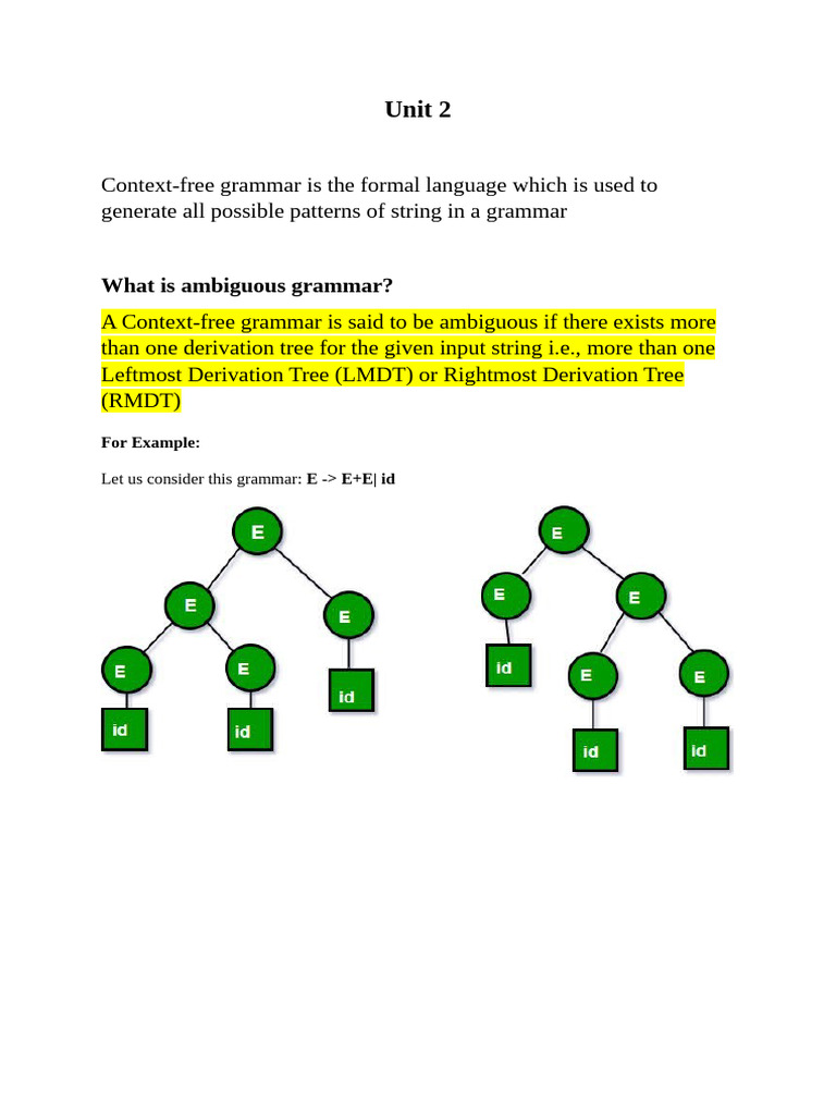 Unit 2 CD | PDF | Parsing | Software Engineering