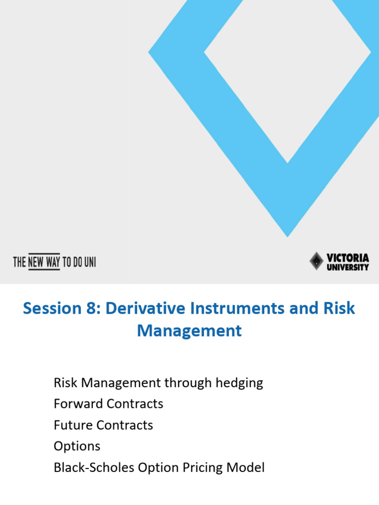 Session8Class Presentation - Derivative Instruments and Risk ...