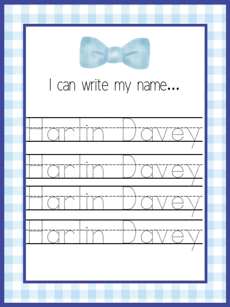 Boys Name Tracing | PDF