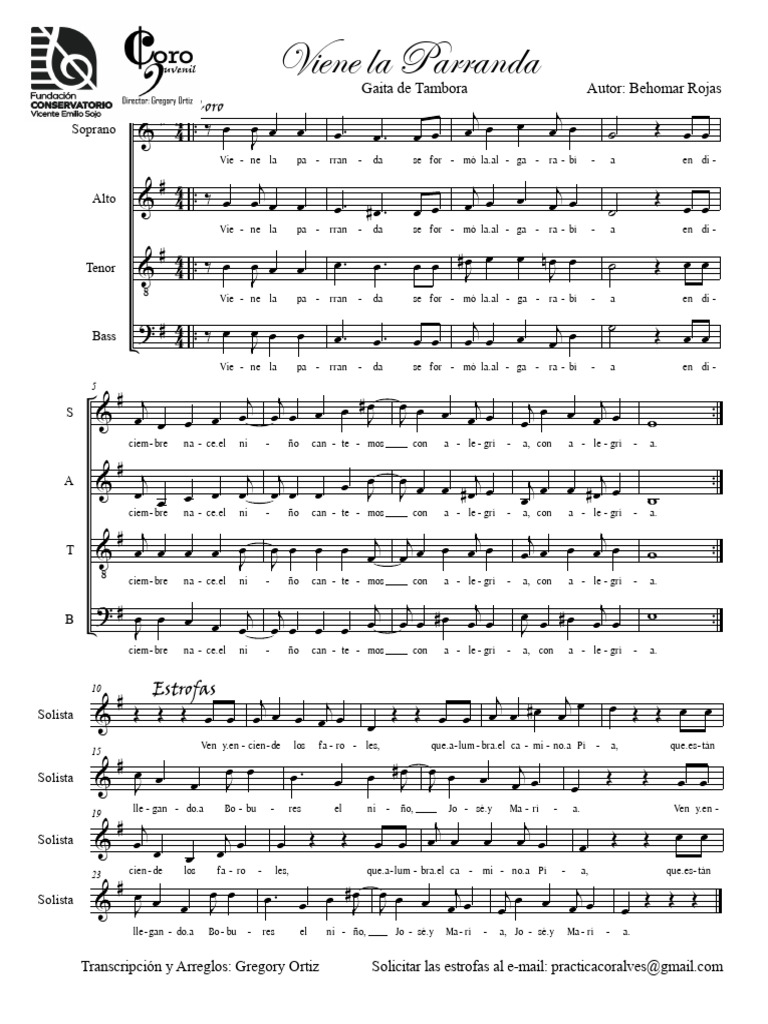 Viene La Parranda SATB | PDF