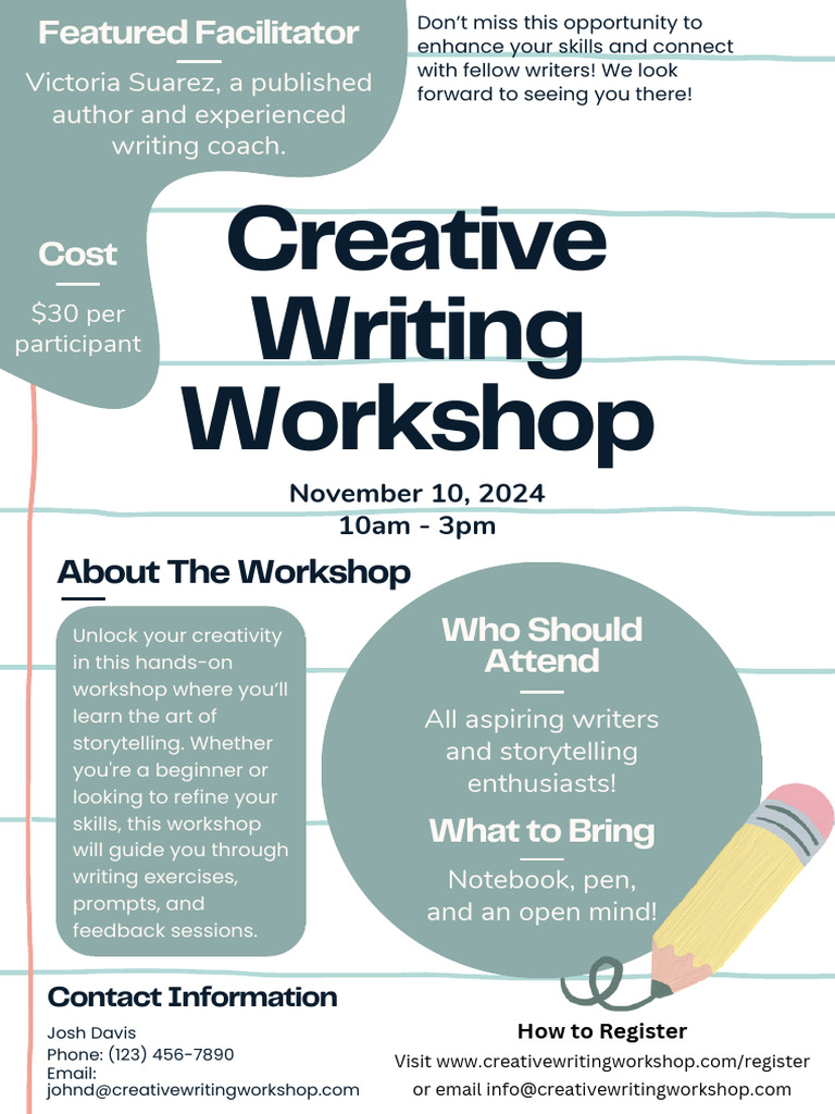 Writing Workshop Flyer | PDF