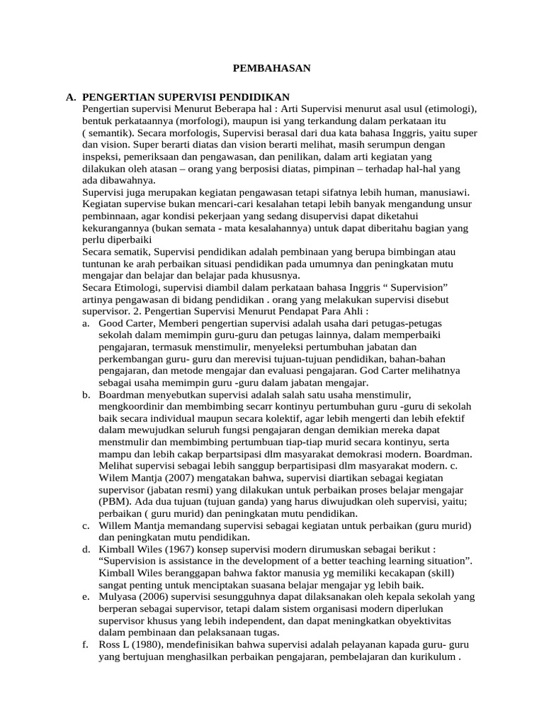 Supervisi Pendidikan | PDF