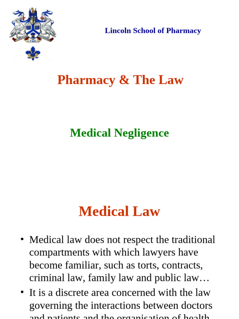 Medical Negligence 1 | PDF | Negligence | Pharmacy