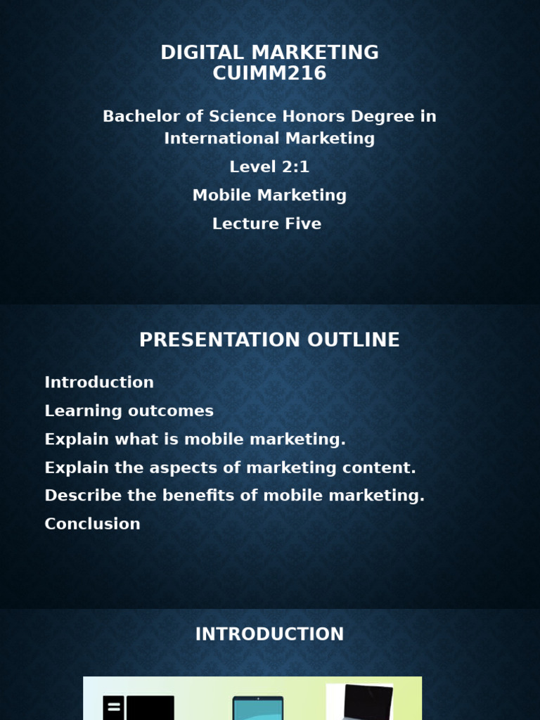 Lecture Five - Mobile Marketing | PDF | Mobile Marketing | Advertising