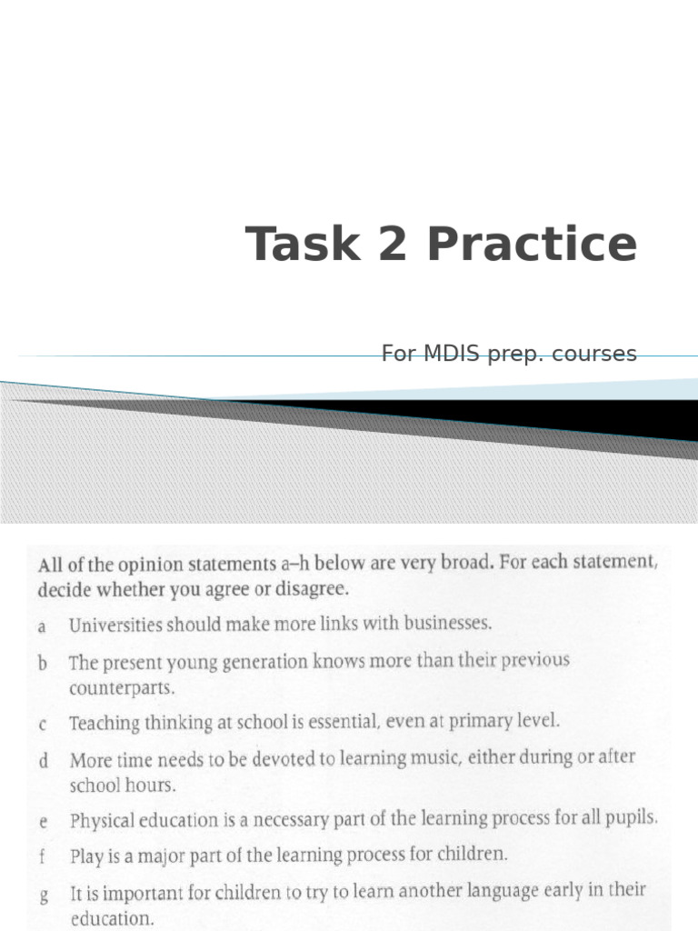 Task 2 Practice | PDF