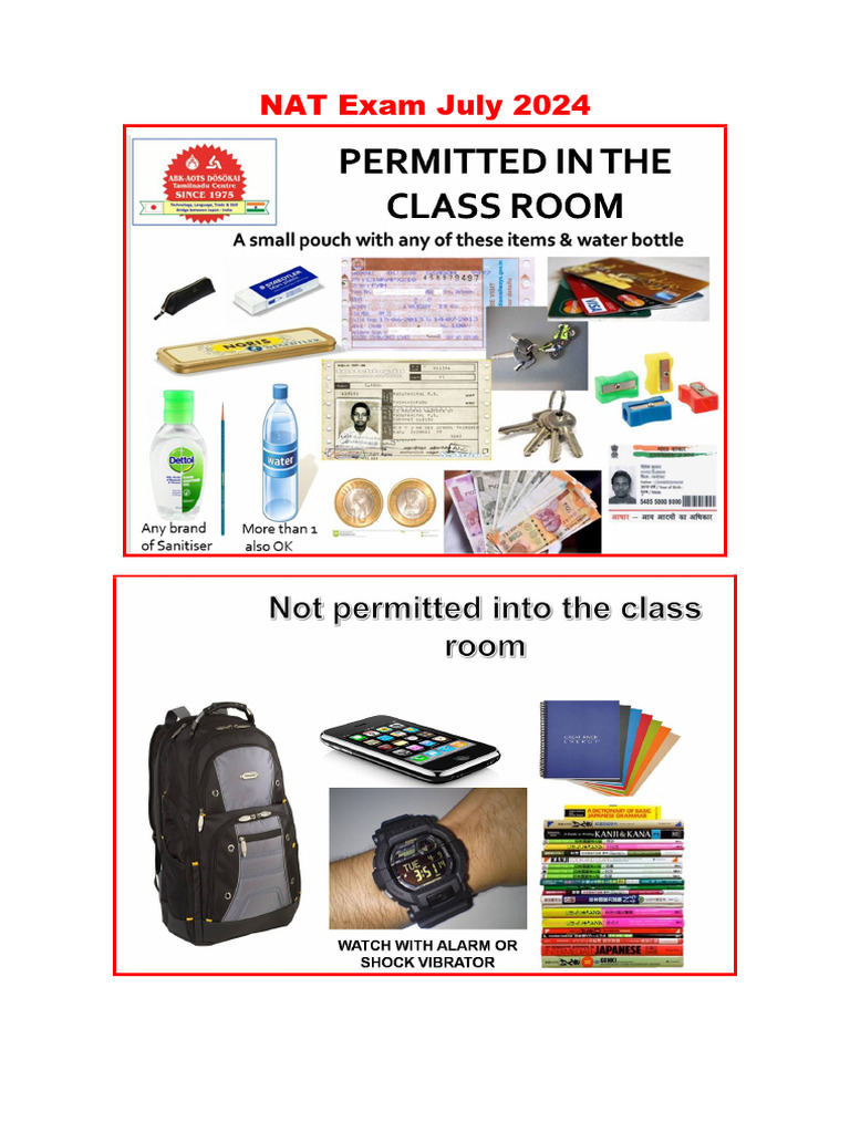 Things Permitted & Not Permitted | PDF