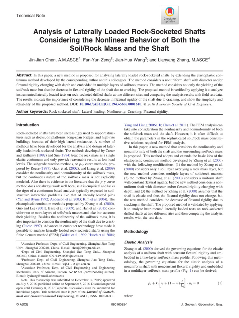 Tech Note - Rock Socket Shaft | PDF | Finite Element Method ...