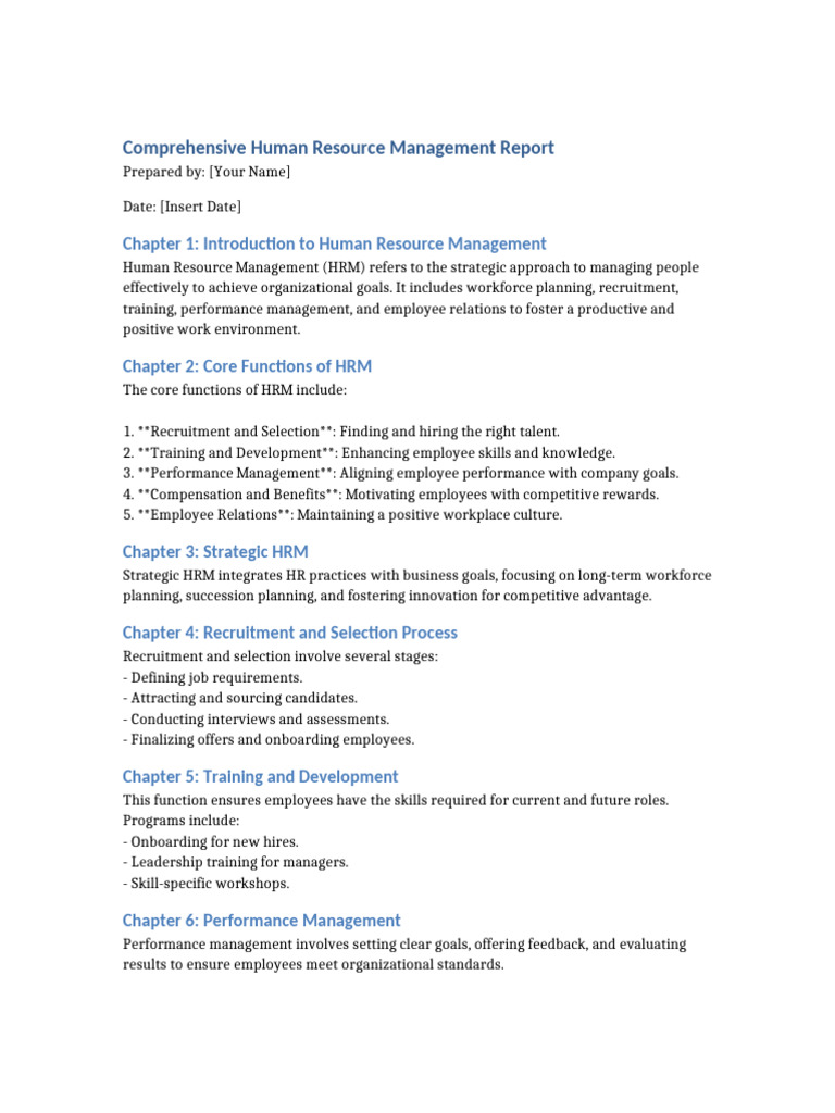 HRM_Report_Expanded (1) | PDF | Human Resource Management | Analytics