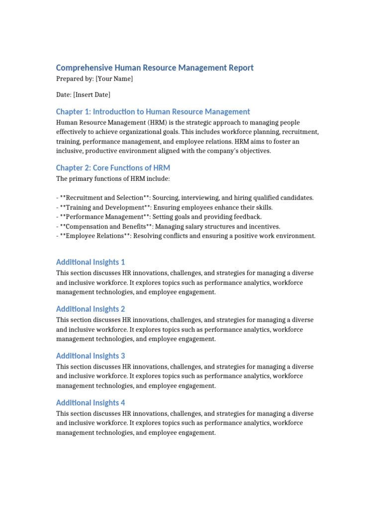 HRM Report Segment | PDF | Human Resource Management | Applied Psychology