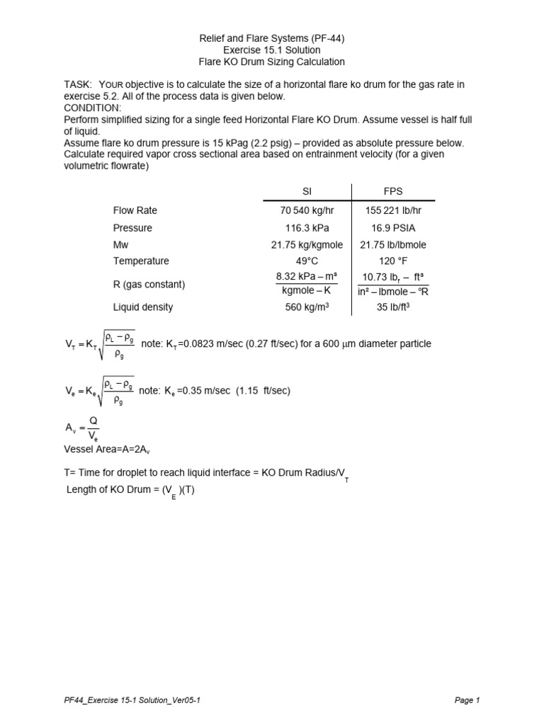 PF44 - Exercise 15-1 Solution - Ver05-1 | PDF | Pressure | Liquids