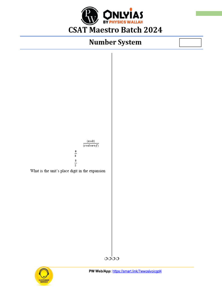 CSAT 25: DPP (English) (Questions) (CSAT) | PDF | Mathematics | Number Theory