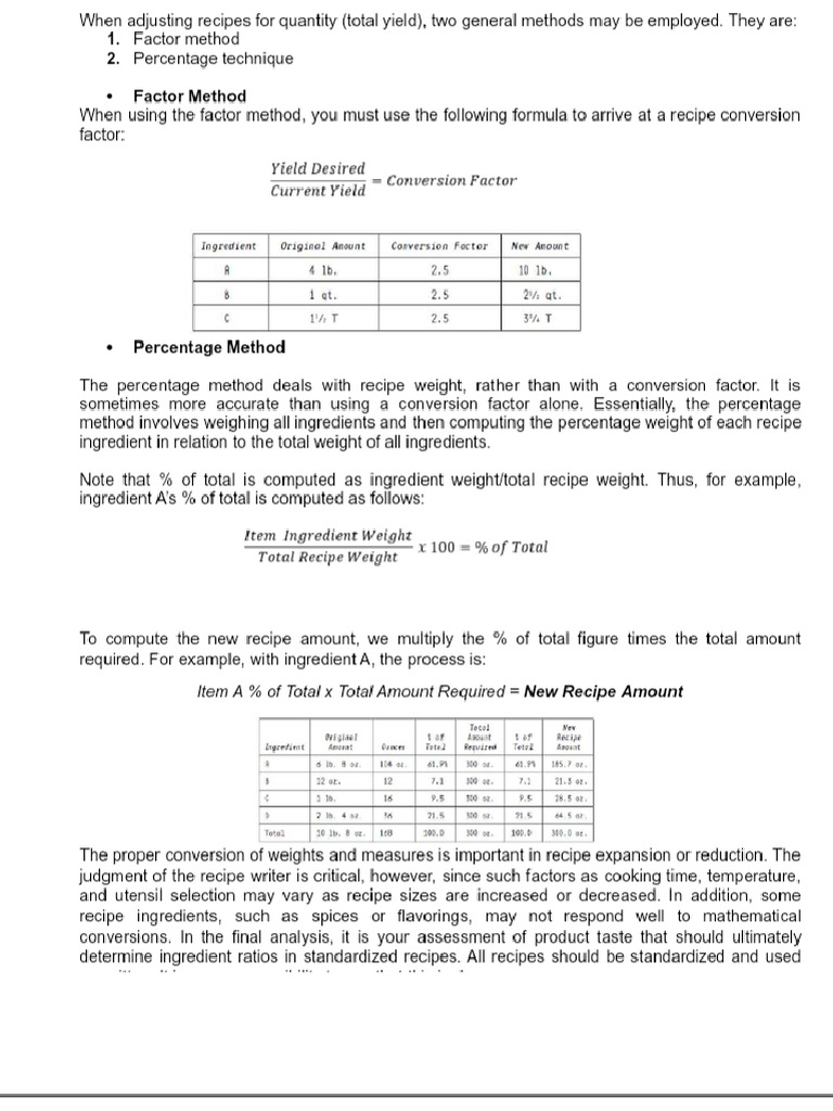 Percentage Method | PDF