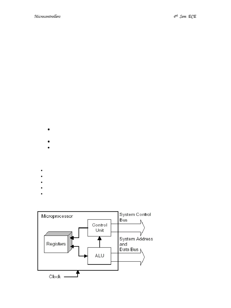 Microcontroller: Module-1 | PDF | Microprocessor | Microcontroller