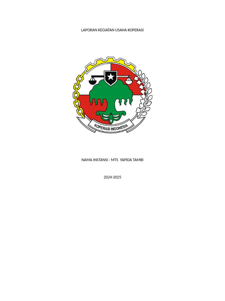 Laporan Koperasi Sekolah MTS Yapida | PDF