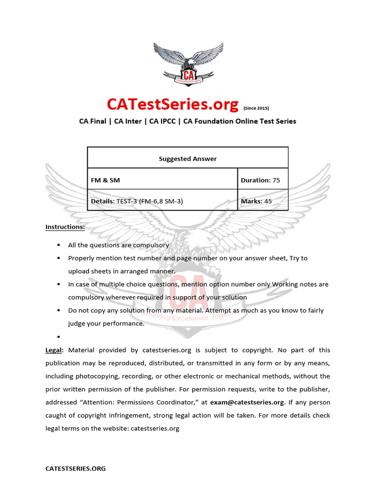 FM SM Test 3 FM 6 8 SM 12 May 2024 Solution 1703755429 | PDF ...