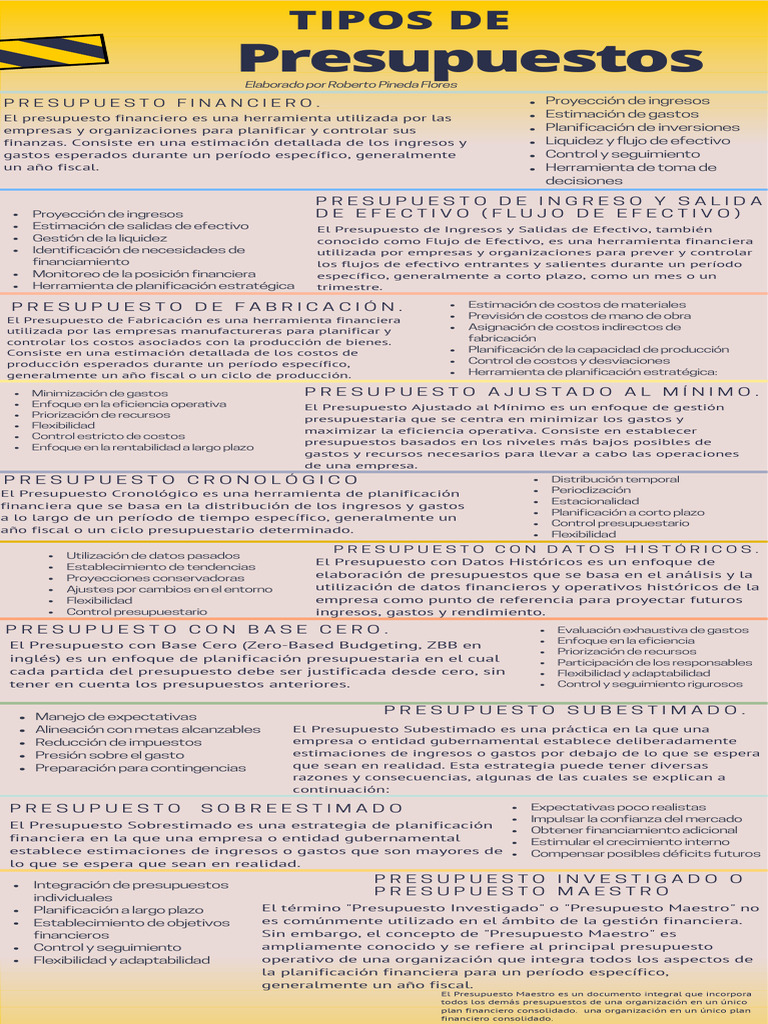 Tipos de Presupuestos | PDF | Presupuesto | Planificación
