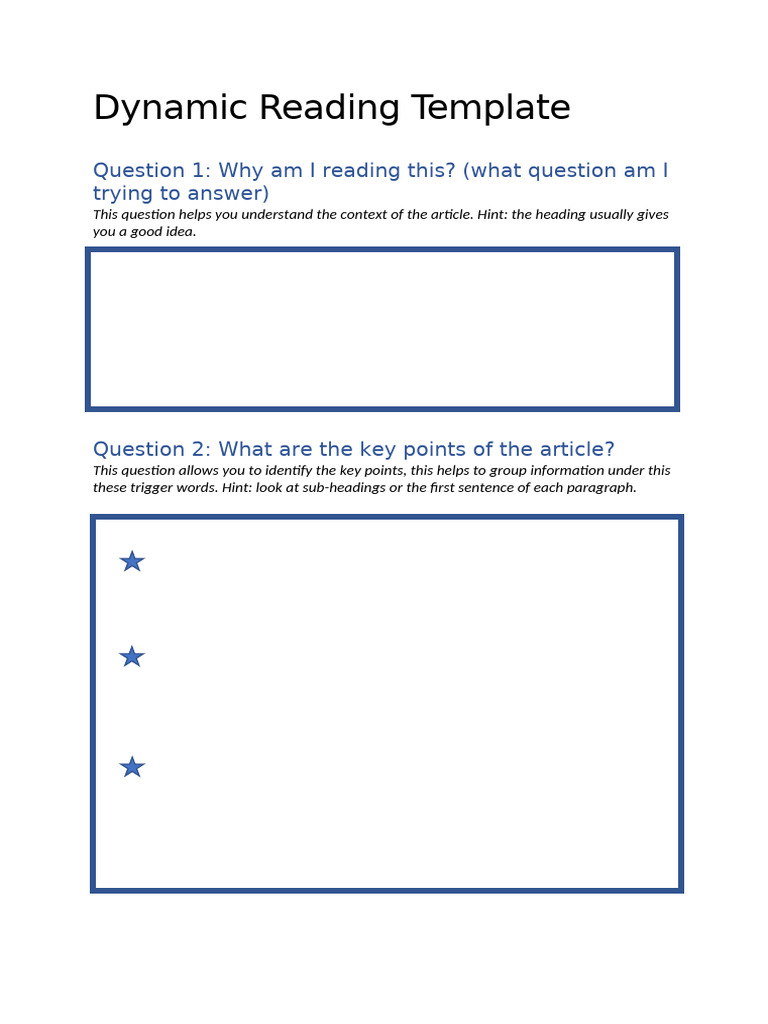 Dynamic Reading Template | PDF | Career & Growth