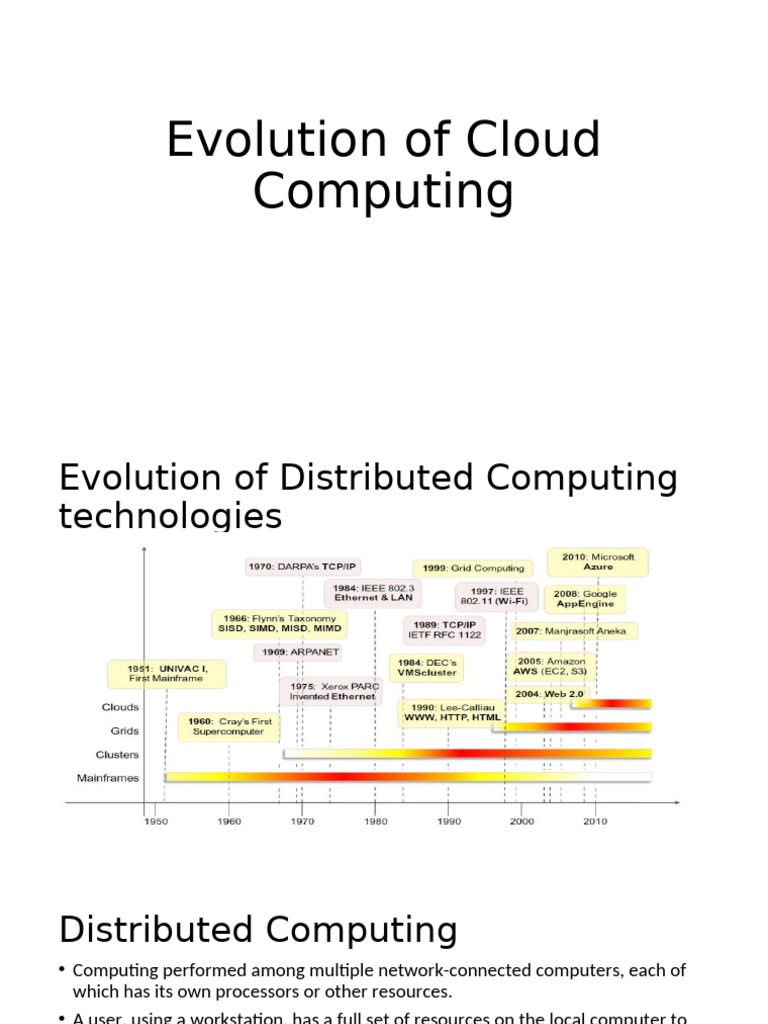 Evolution of Cloud Computing Overview | PDF | Cloud Computing ...