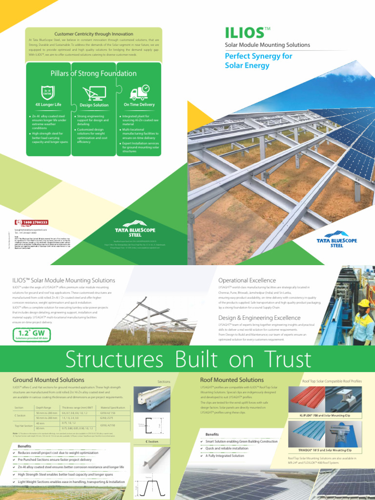 ILIOST Solar MMS Brochure | PDF | Steel | Building Engineering