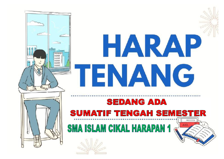 23-24 Harap Tenang Ada Ujian | PDF