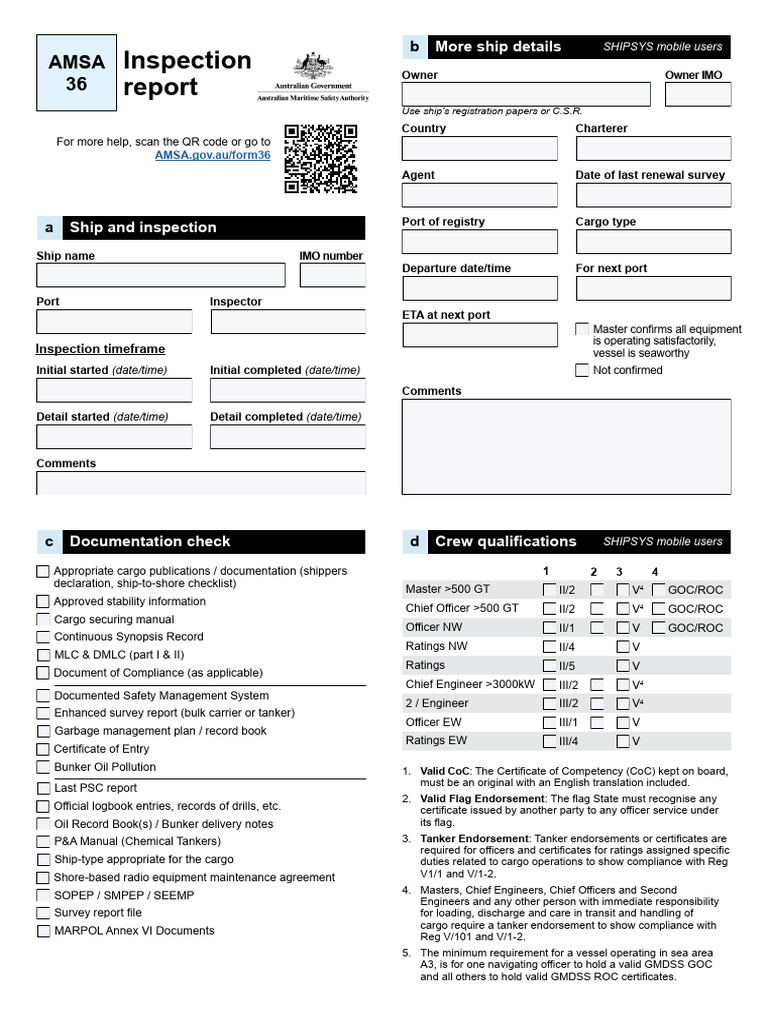Amsa Form 36 | PDF | Firefighting | Water Transport