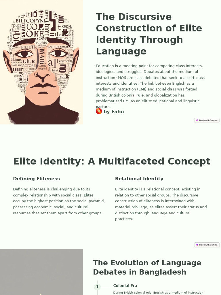 The Discursive Construction of Elite Identity Through Language | PDF ...