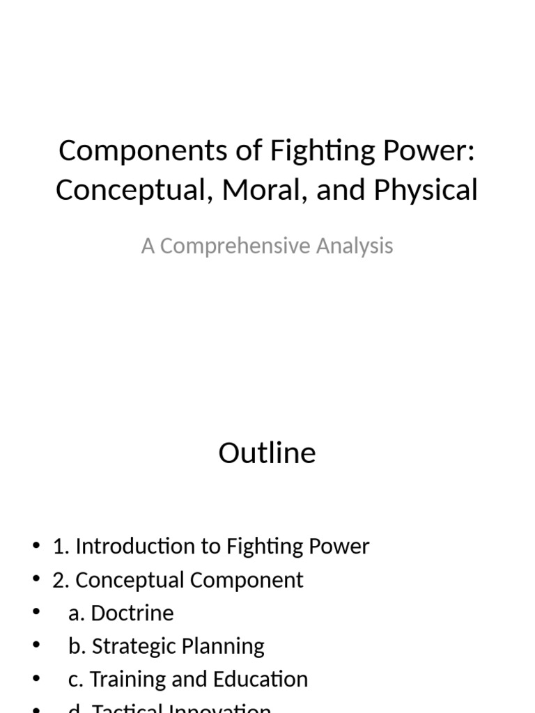 Analyzing Fighting Power Components | PDF | Military Doctrine | Military