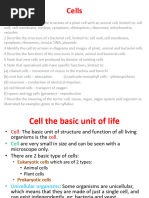 Cell Structure A Level Biology Notes | PDF | Wellness