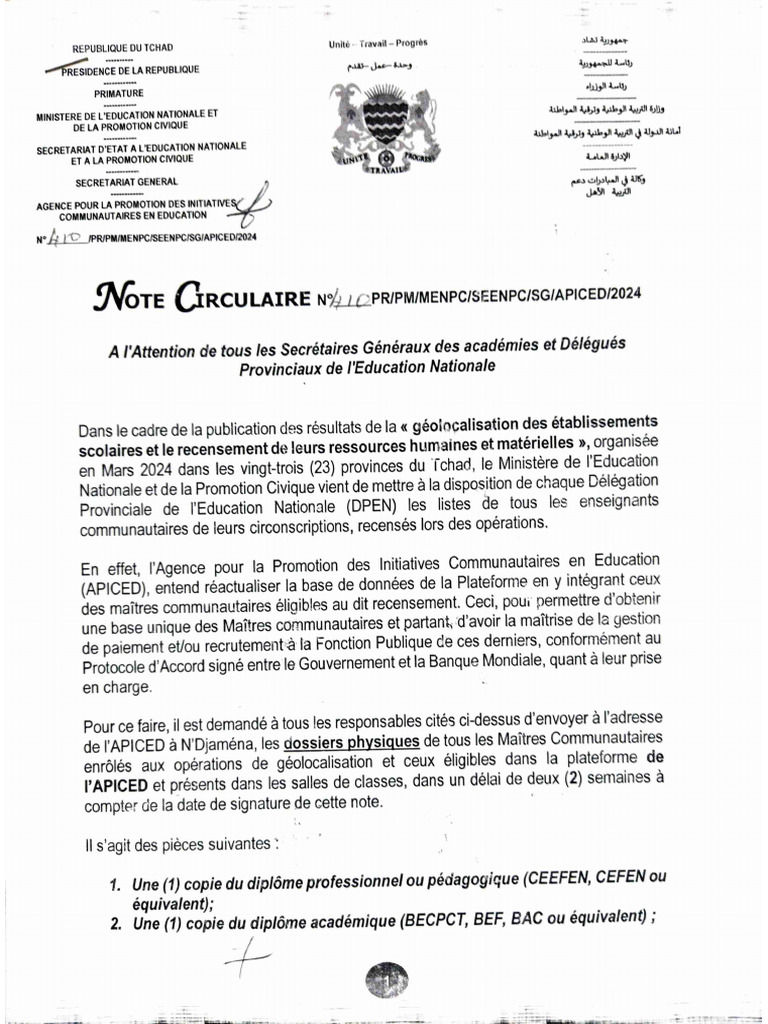 Note Circulaire Urgent | PDF