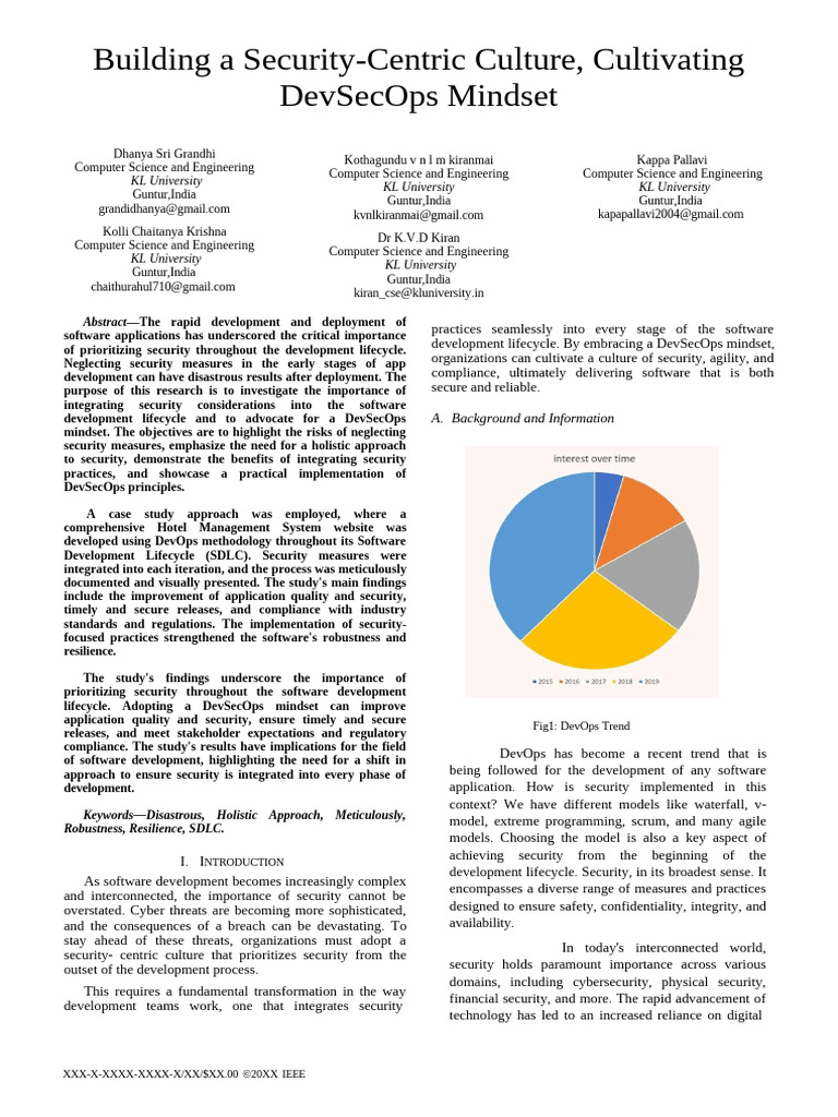Building A Security Centric Culture, Cultivating DevSecOps Mindset | PDF | Computer Security ...